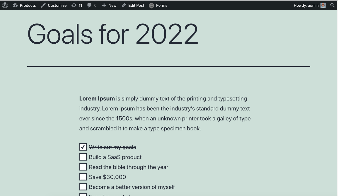 Todo Block: checklists in WordPress - WordPress Handleiding