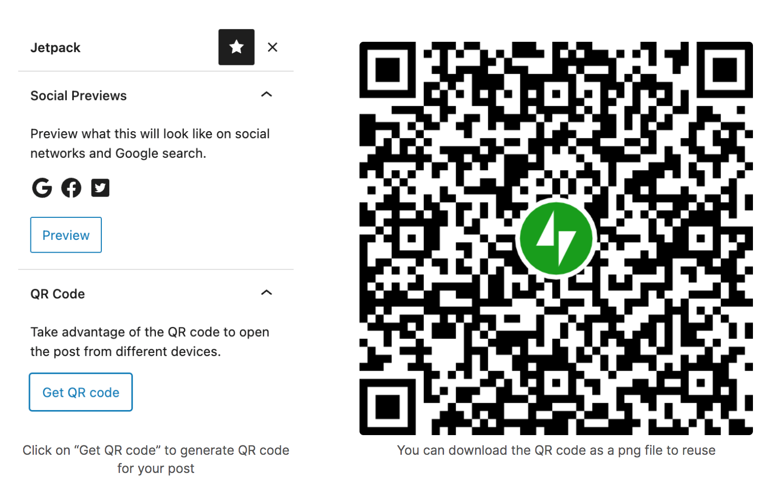 Jetpack 10.8: blogberichten via QR-code delen - WordPress Handleiding